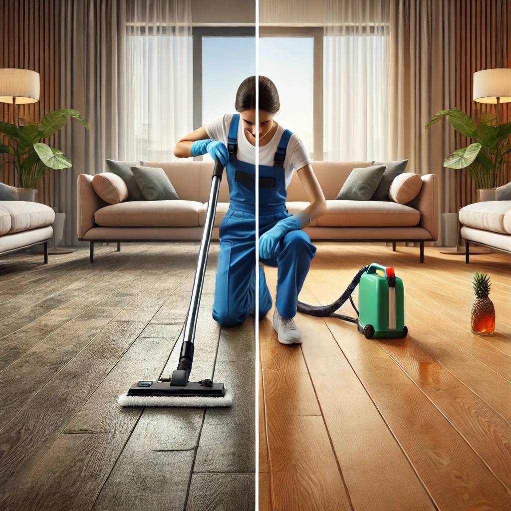 How We Restore Shine to Hardwood and Tile Floors - Libby Maid Cleaning Services